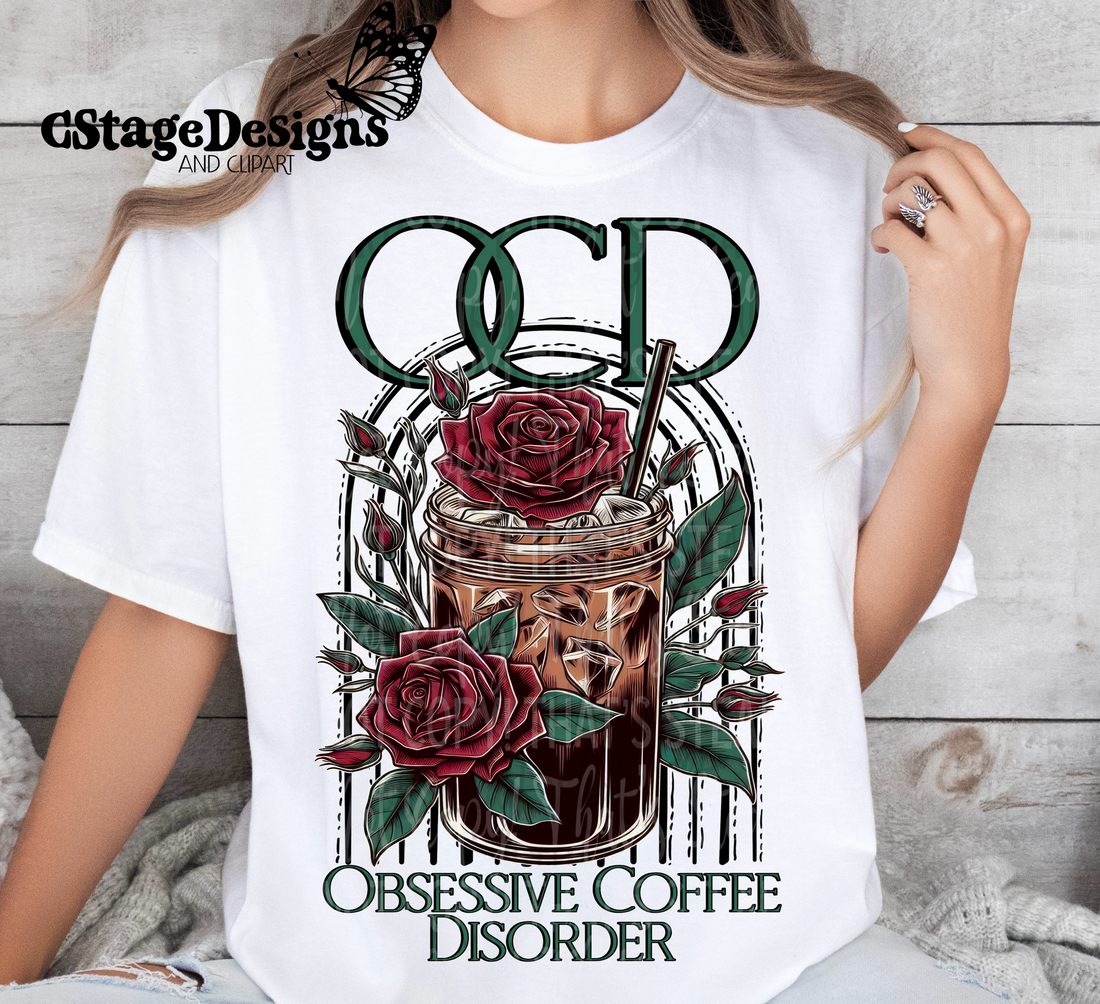 OCD OBSESSIVE COFFEE DISORDER DIGITAL IMAGE – CStageDesigns